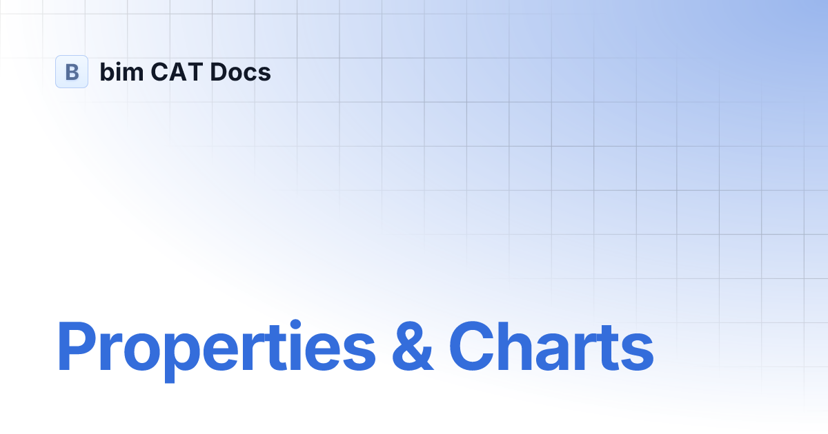 Properties & Charts | bim CAT Docs